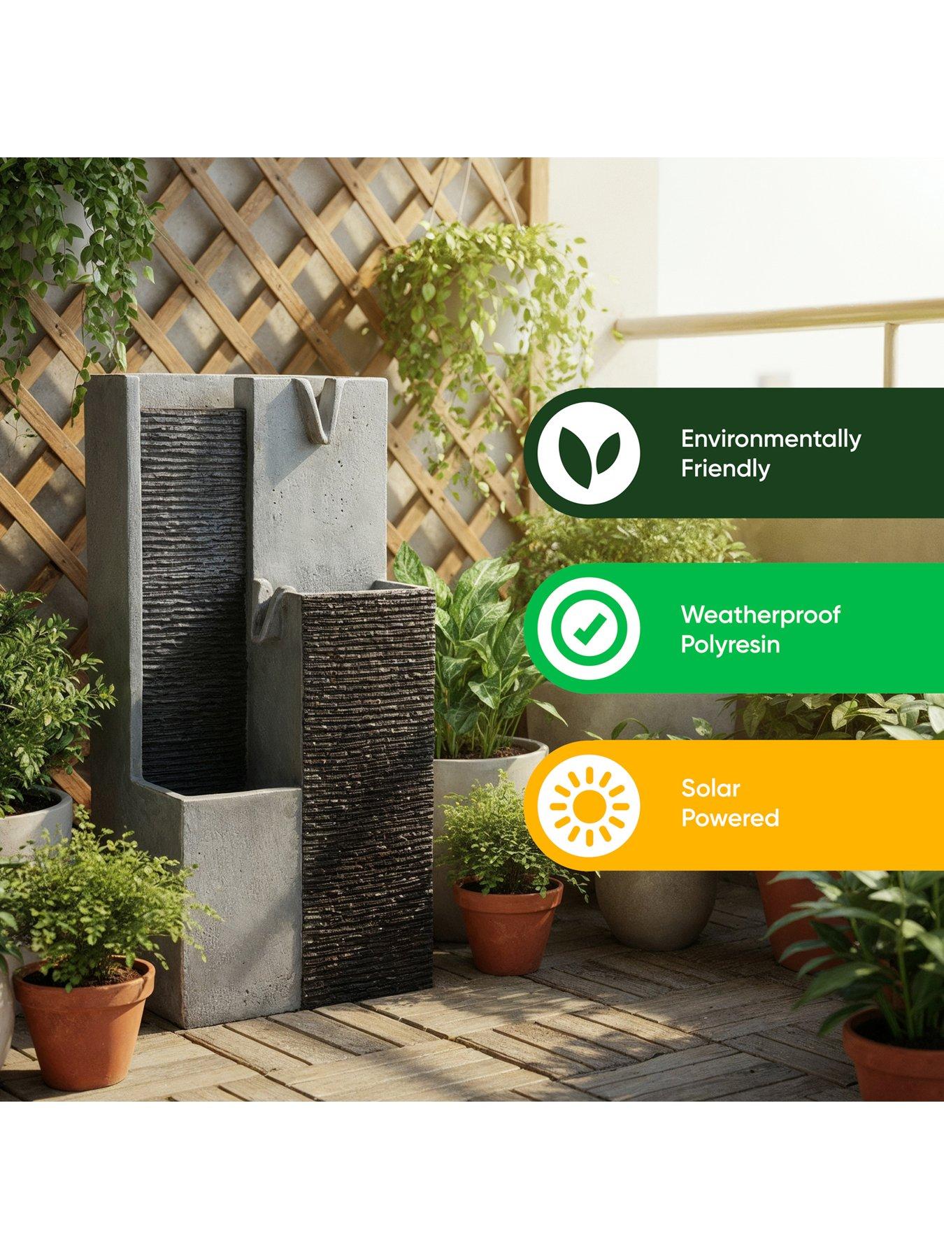 Streetwize Trickle Solar Powered Water Fountain | Littlewoods