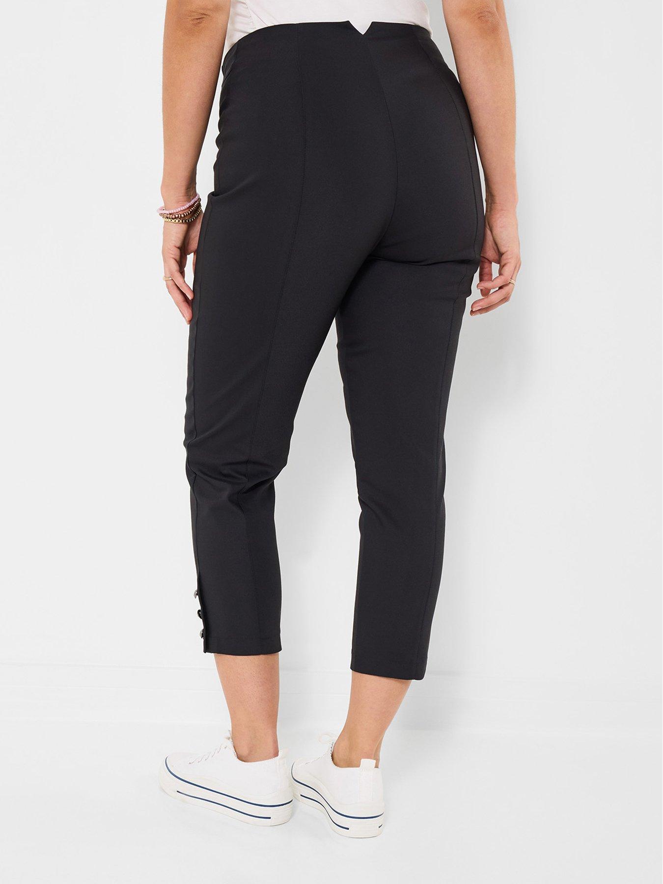 Joe Browns Dita Button Front Capri Pants - Black | Littlewoods
