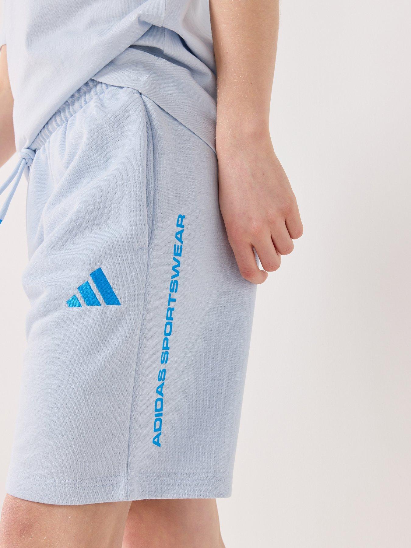 adidas Sportswear Junior Boys Boys French Terry Slogan Shorts - Blue ...