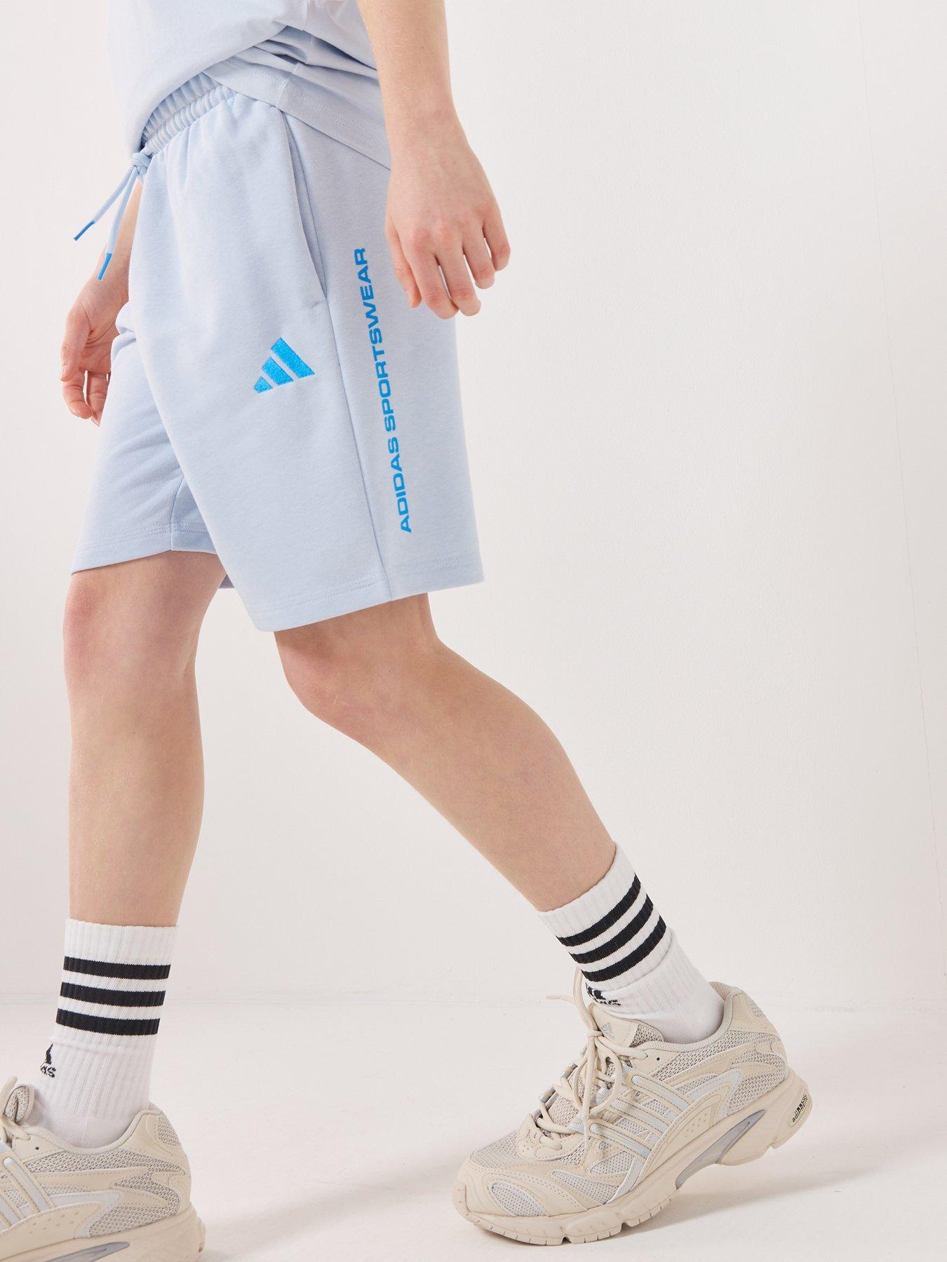 adidas Sportswear Junior Boys Boys French Terry Slogan Shorts - Blue ...