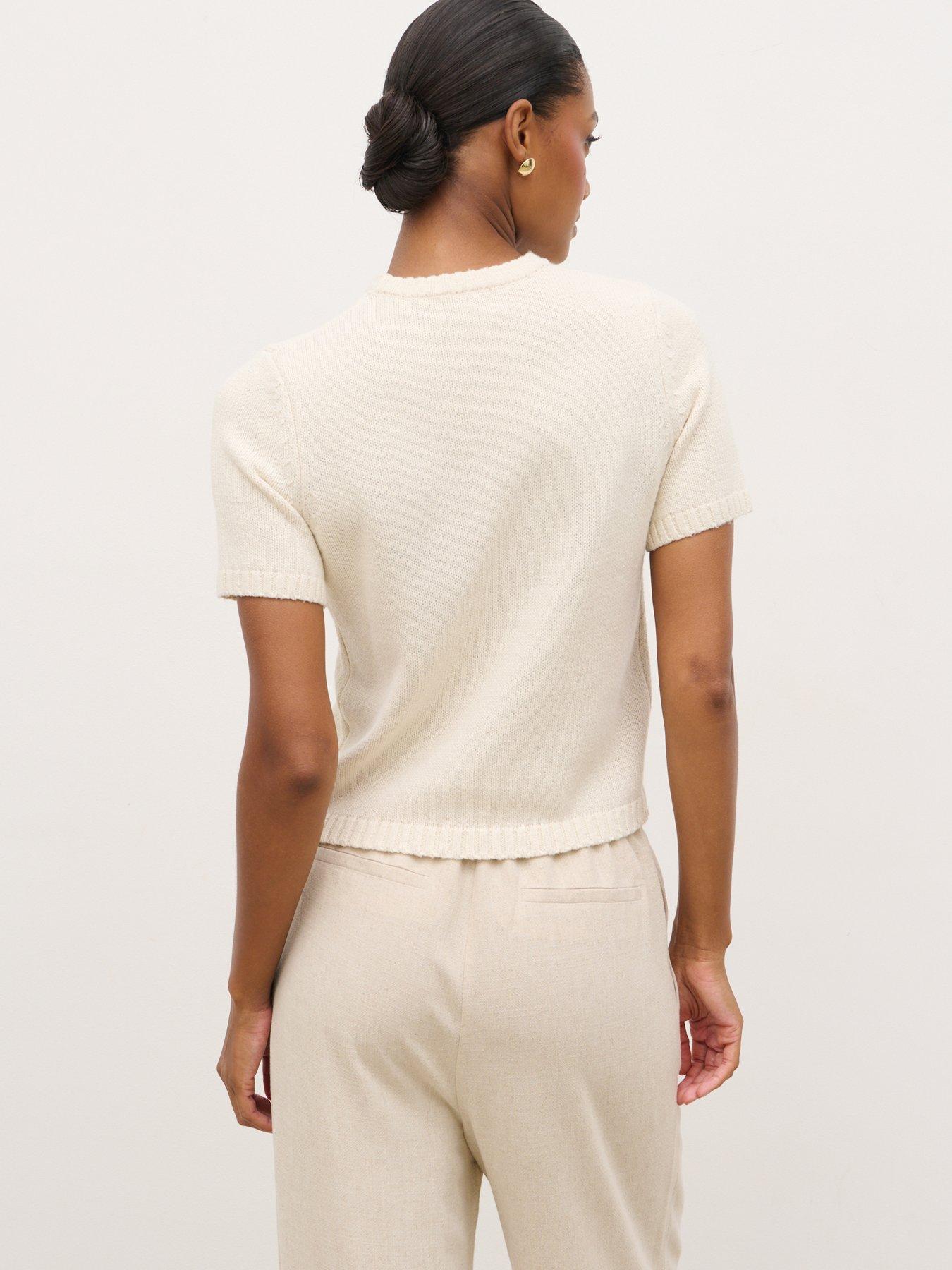 Pretty Lavish Molly Rustic Chunky Knit Top - Cream | Littlewoods