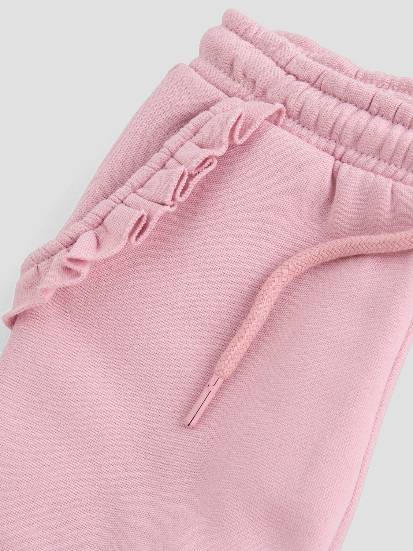 The Very Collection Girls Frill Neck Sweat Basic Set - Pink | Littlewoods