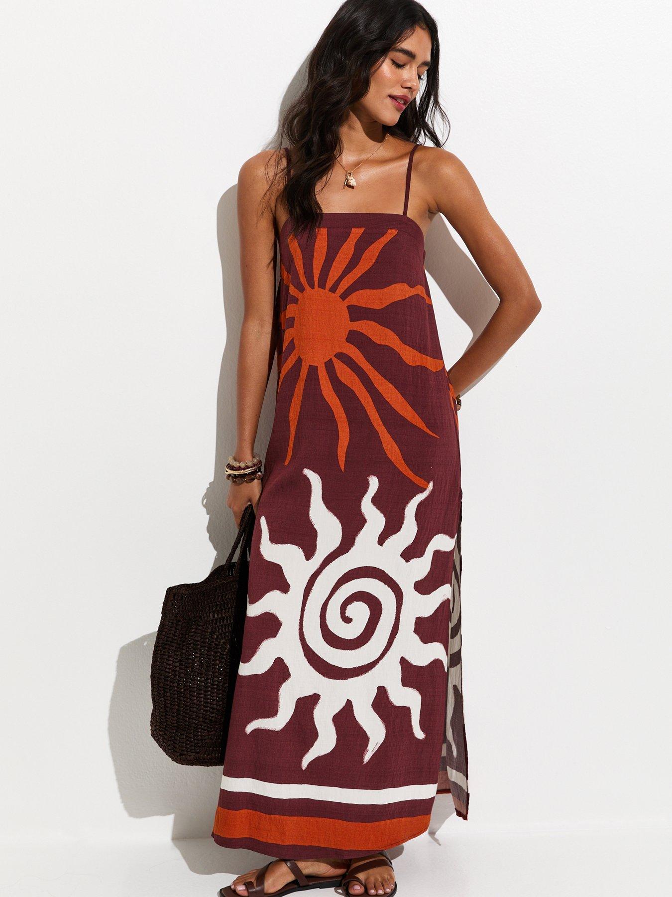 New Look Brown Sun Maxi Dress | Littlewoods