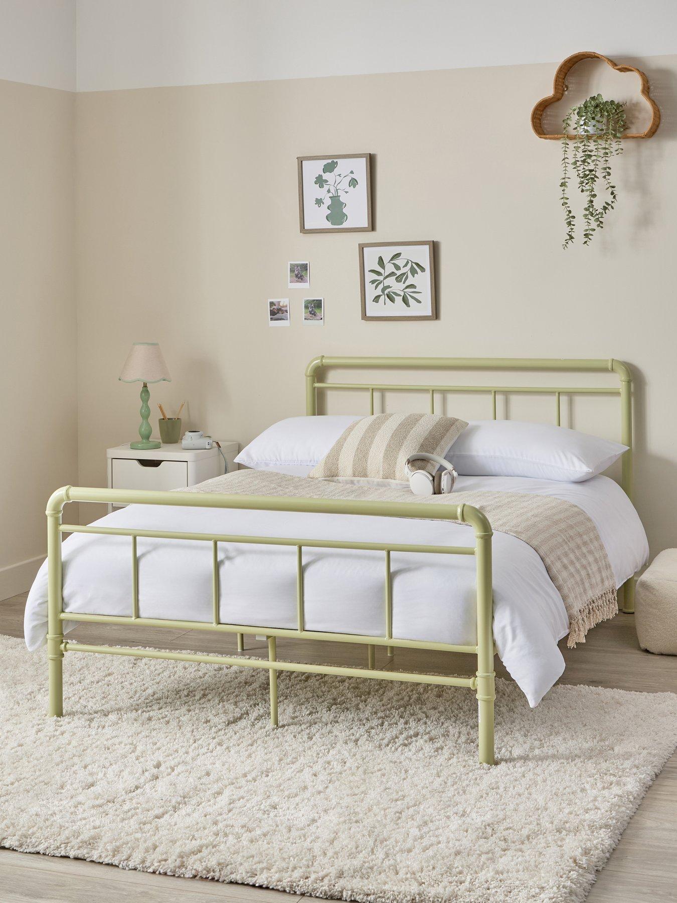 The Very Collection Freddie Metal Small Double Bed Frame with Mattress ...