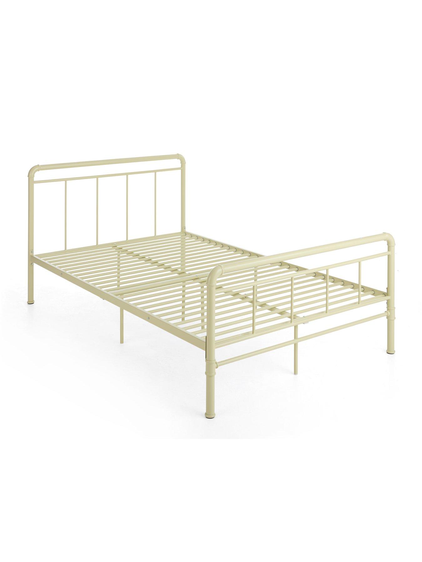 The Very Collection Freddie Metal Small Double Bed Frame with Mattress ...