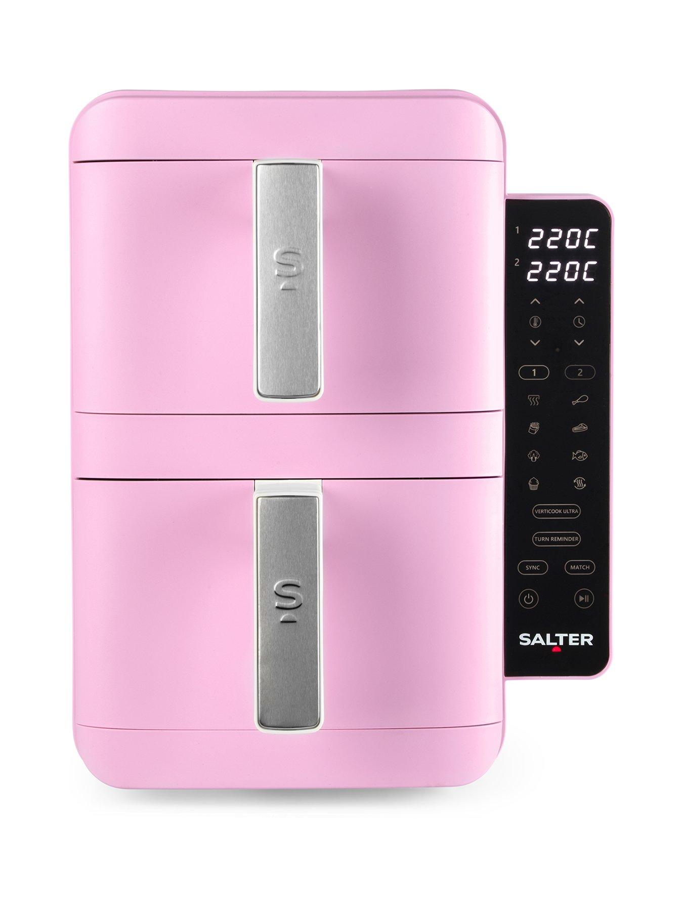 Salter Retro Verticook Ultra Dual Air Fryer - Pink | Littlewoods