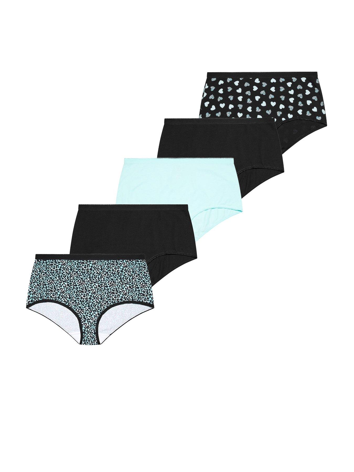 Yours Curve 5 Pack Animal Star Print Full Briefs - Multi | Littlewoods