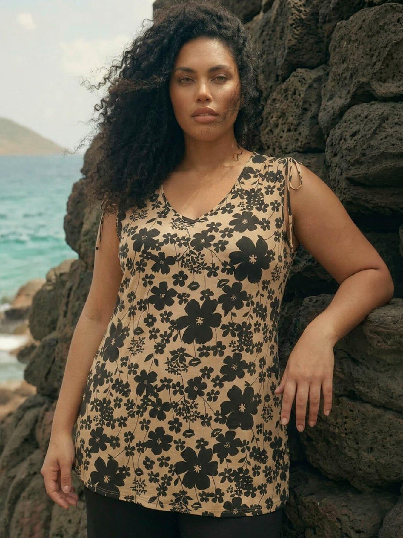 Roman Curve Floral Print Vest Top | Littlewoods