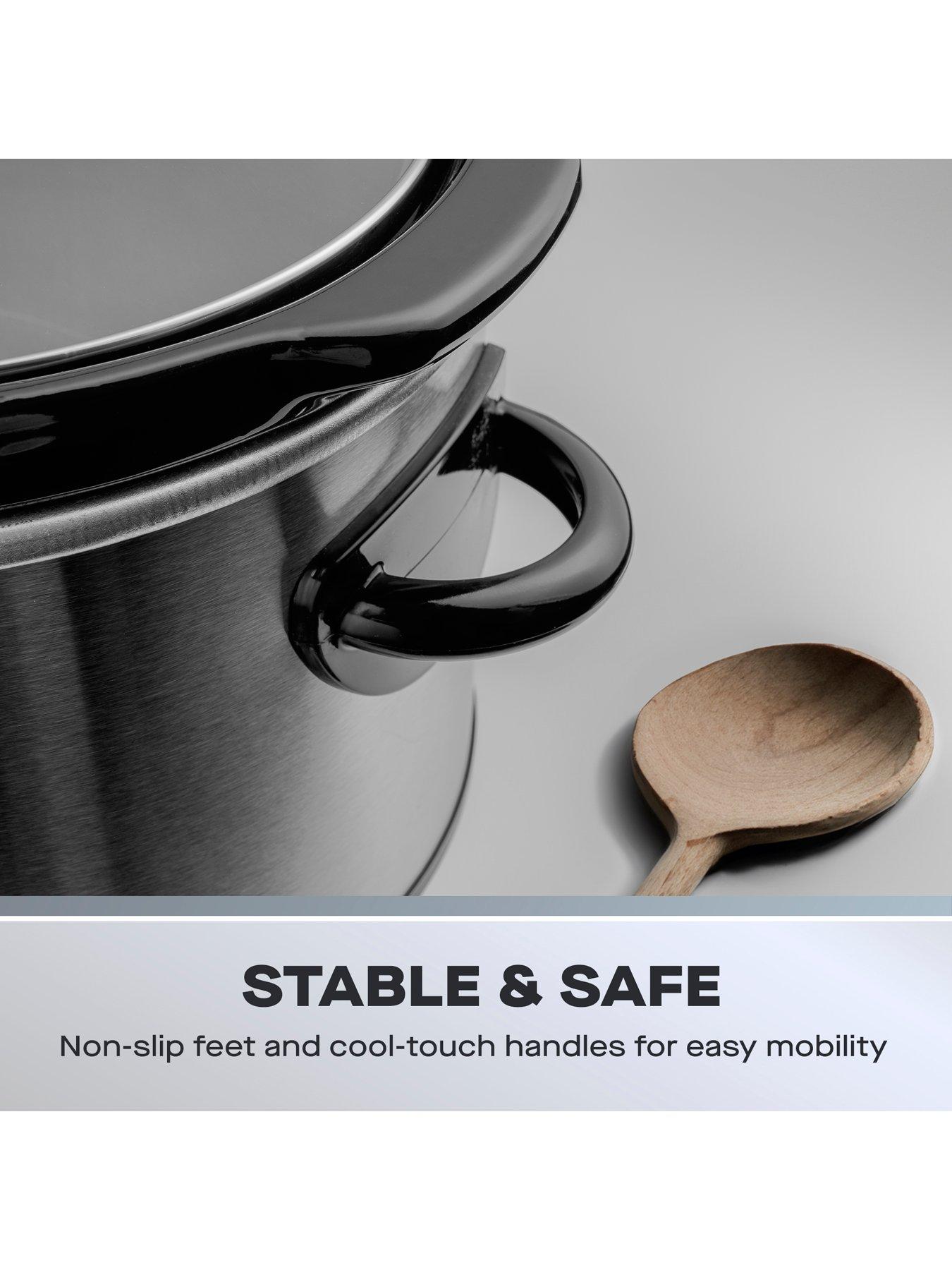 Daewoo 6.5L Slow Cooker - Stainless Steel | Littlewoods