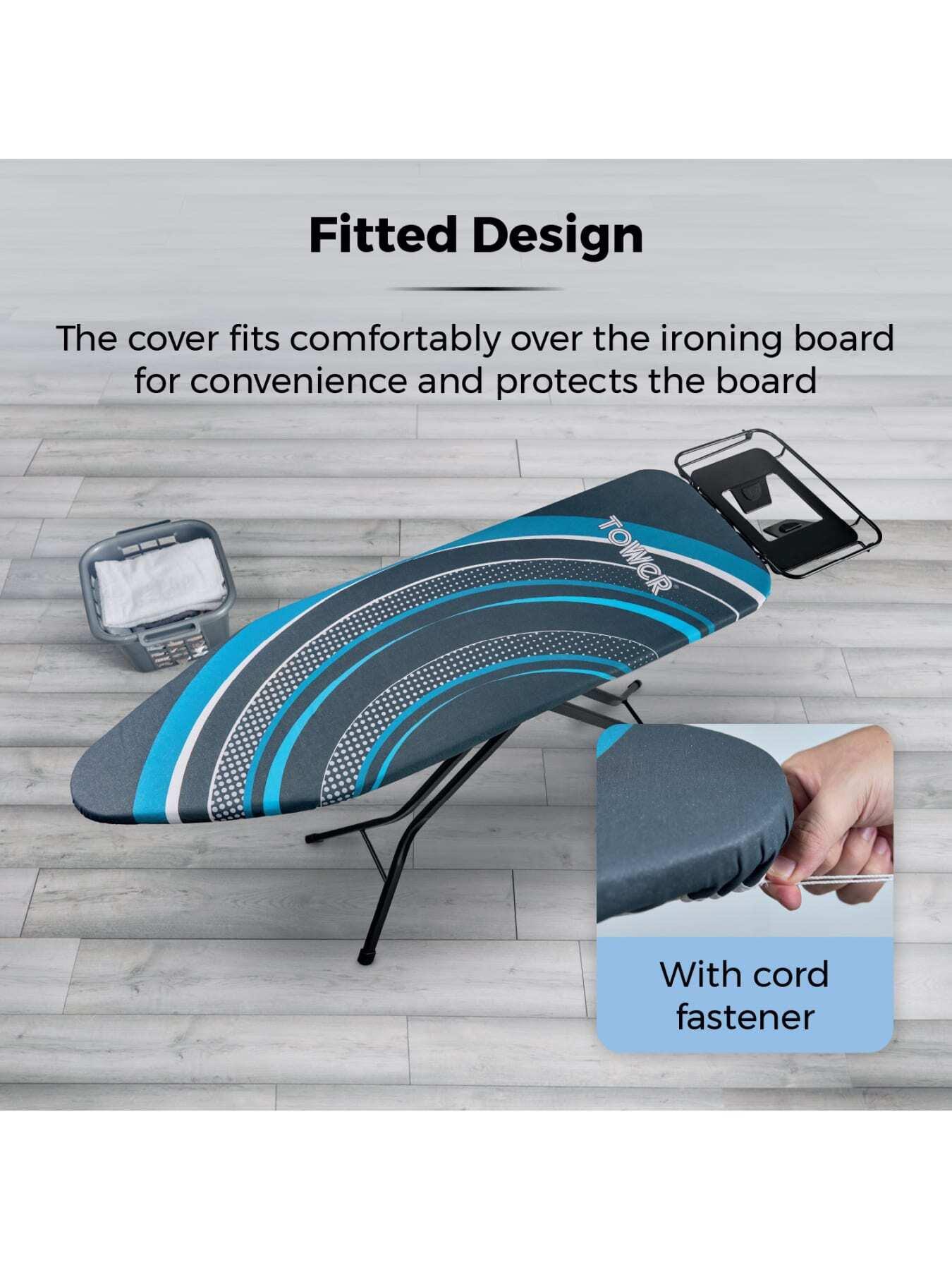 Tower Replacement Ironing Board Cover, 100% Cotton, Black | Littlewoods