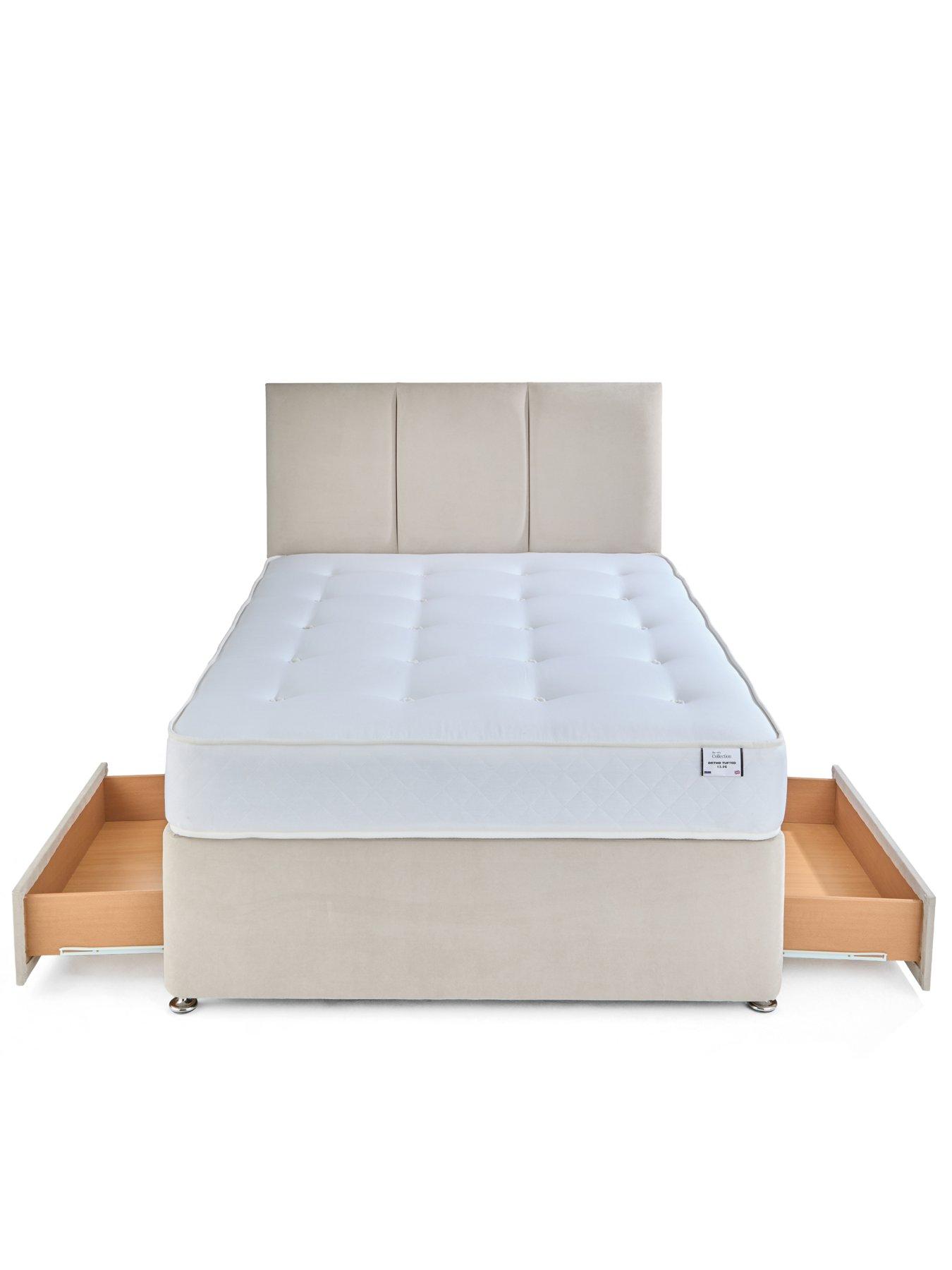 The Very Collection Sheridan Double Divan & Hb With 2 Drawers & Tufted ...