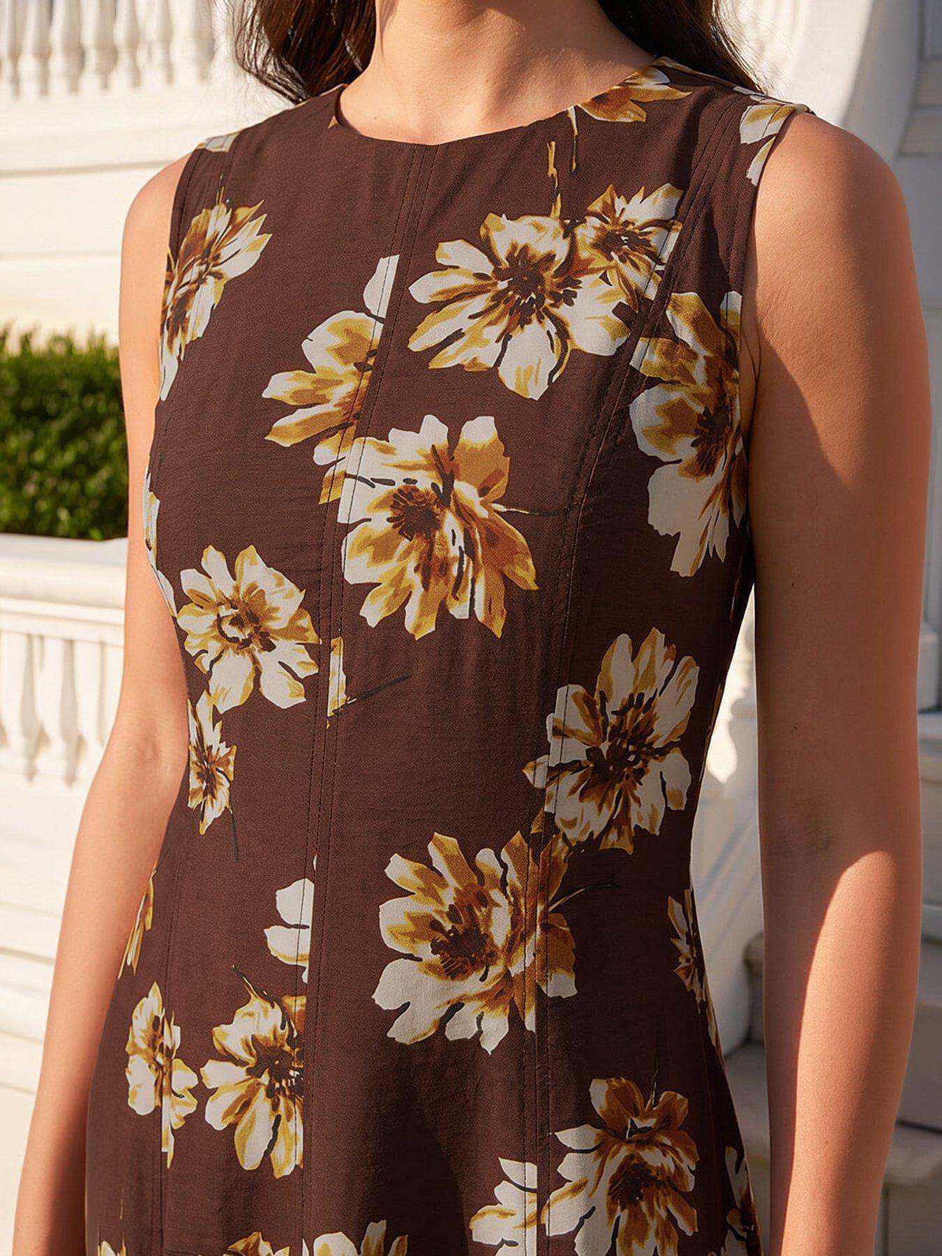 Roman Floral Panel Midi Dress | Littlewoods